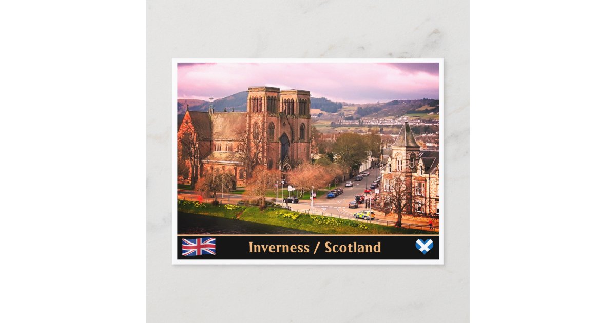 Inverness & Cathedral, Scottish Highlands Capital Postcard | Zazzle