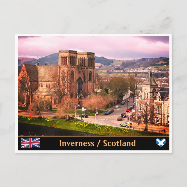 Inverness & Cathedral, Scottish Highlands Capital Postcard | Zazzle