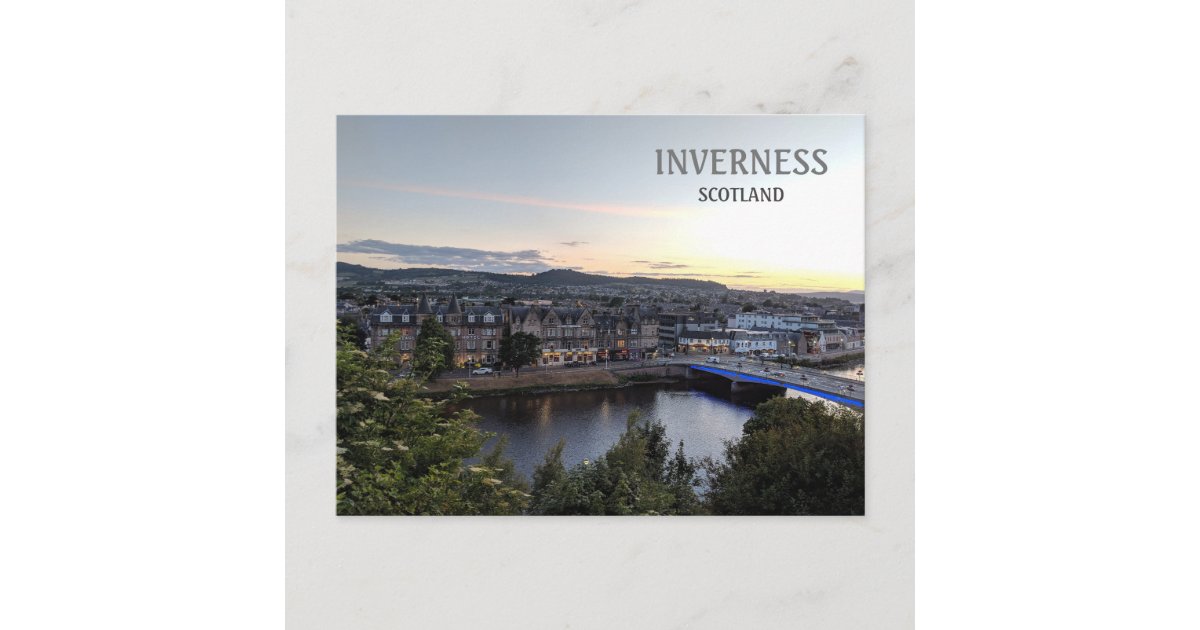 Inverness, Scotland, UK City view Postcard | Zazzle