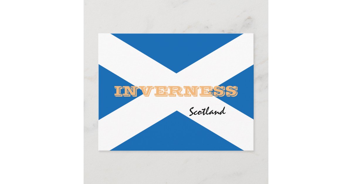 Inverness - Scottish flag & Scotland /sports fans Postcard | Zazzle