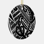 inverted black samoan tattoo design tribal artwork ceramic ornament ...
