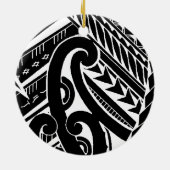 inverted black samoan tattoo design tribal artwork ceramic ornament ...
