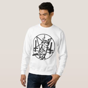 Inverted Cross & Pentagram Kitten Sweatshirt | Zazzle