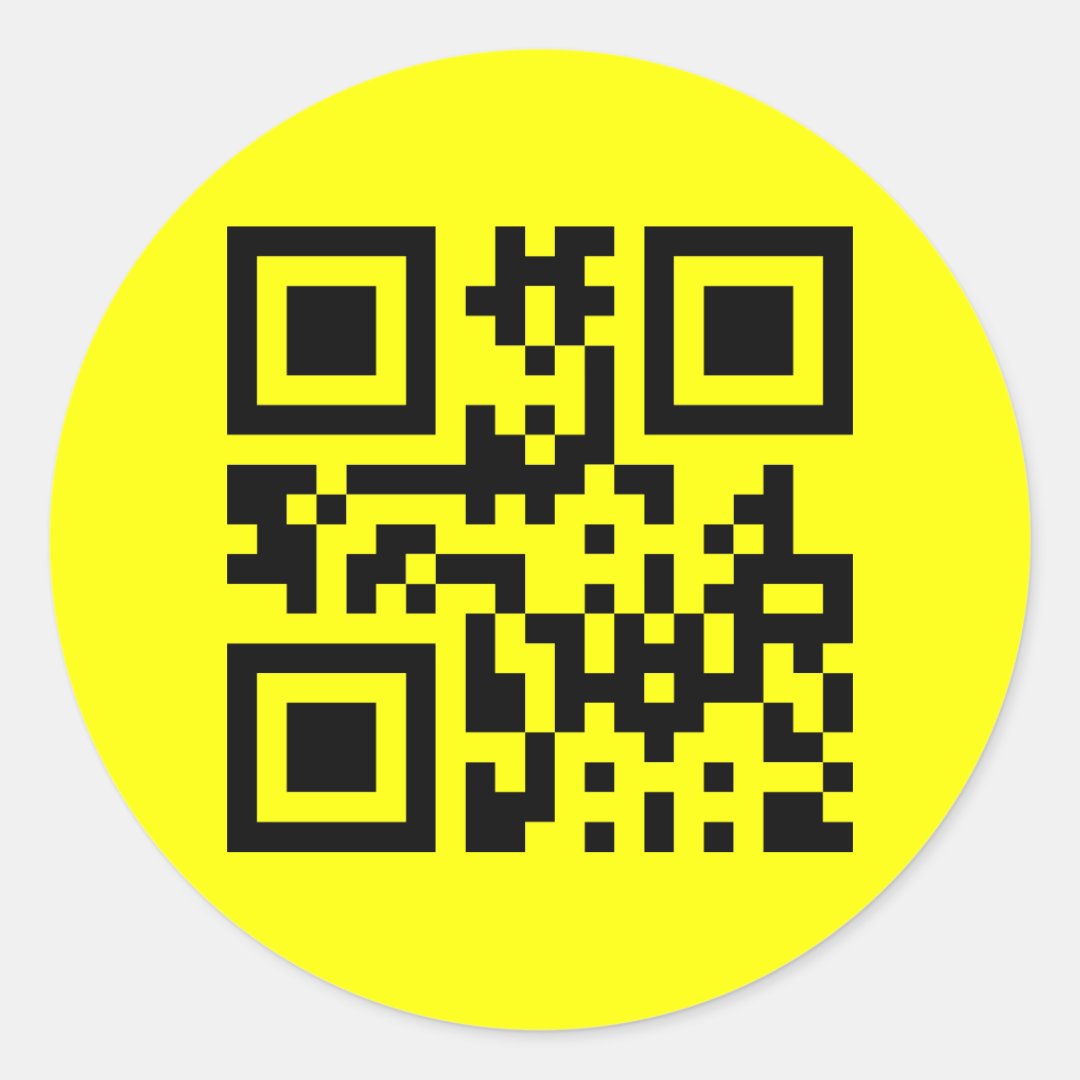 Inverted ☻ Happy Face -- QR Code Classic Round Sticker | Zazzle