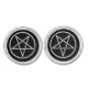 Inverted pentagram (background color customizable) cufflinks | Zazzle