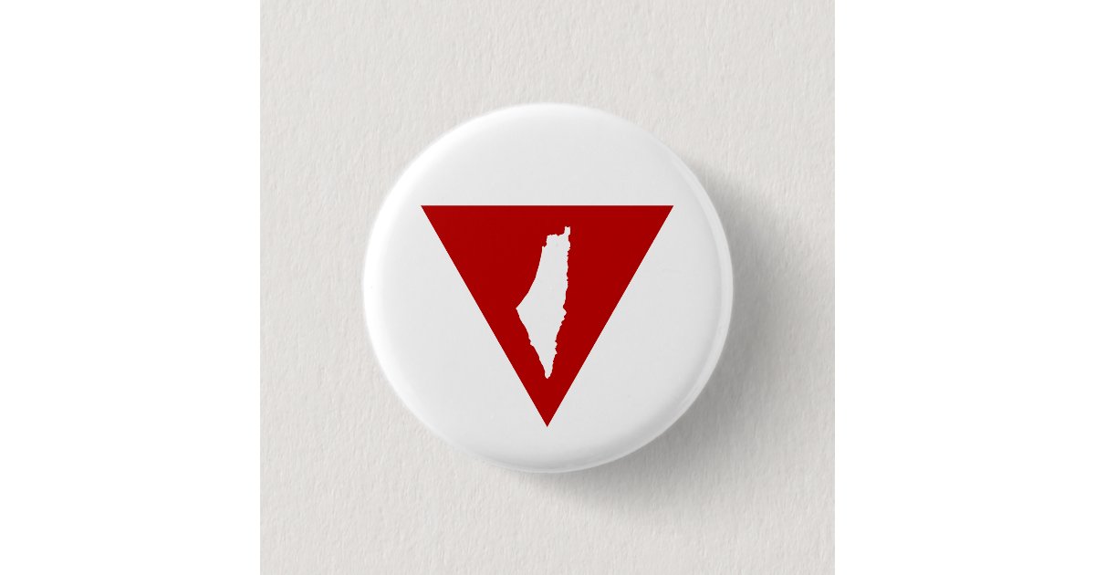 Inverted Red Triangle keffiyeh Button | Zazzle