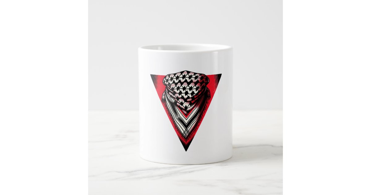 Inverted Red Triangle keffiyeh Giant Coffee Mug | Zazzle