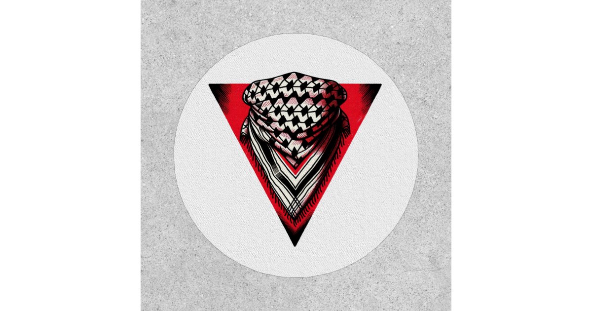 Inverted Red Triangle keffiyeh Patch | Zazzle