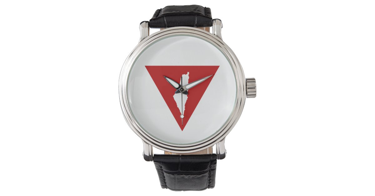 Inverted Red Triangle keffiyeh Watch | Zazzle