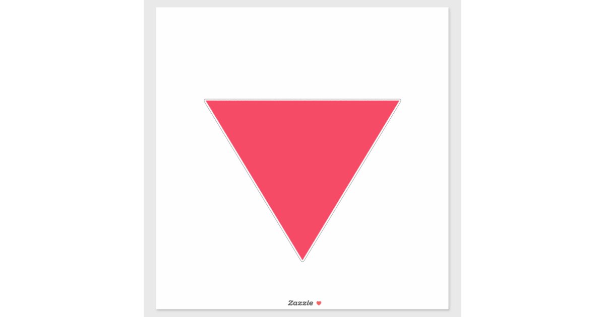 inverted red triangle sticker | Zazzle