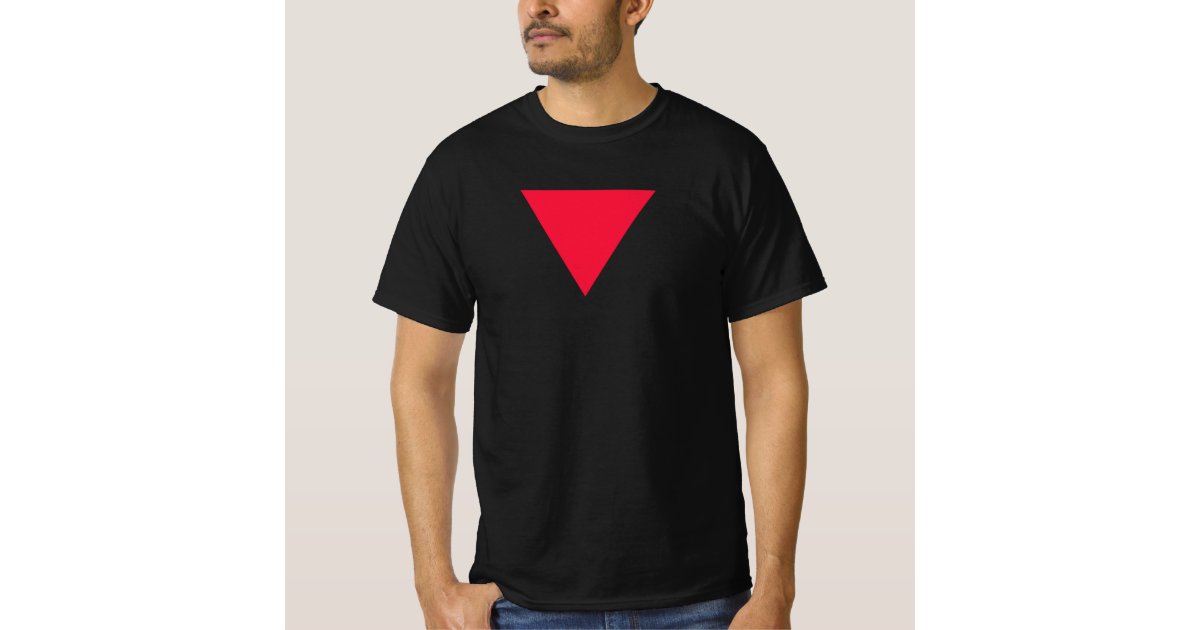 inverted red triangle T-Shirt | Zazzle