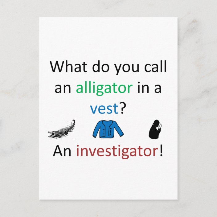 Investigator Joke Postcard | Zazzle.com