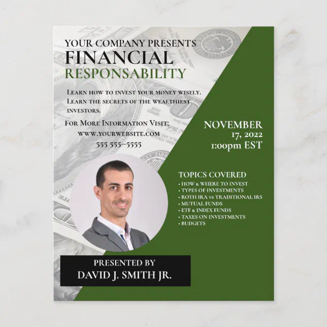 Investment Seminar Flyer | Zazzle