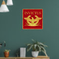 Invictus Engraved Gold poster | Zazzle