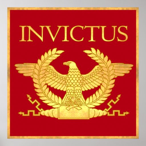 Invictus Engraved Gold poster | Zazzle