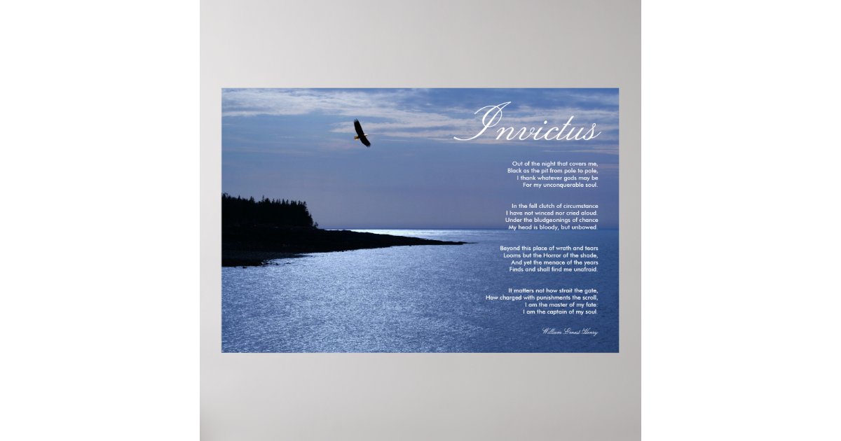 Invictus ~ Inspirational Poem Poster | Zazzle
