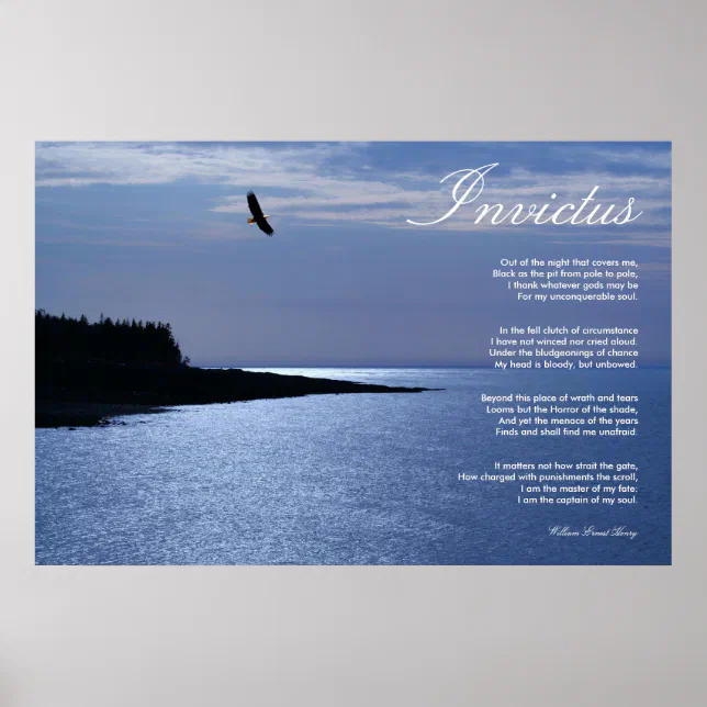 Invictus ~ Inspirational Poem Poster | Zazzle