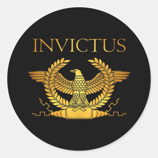invictus logo classic round sticker | Zazzle.com