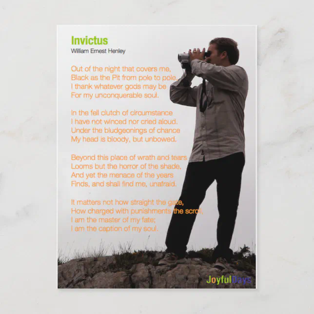 Invictus Postcard | Zazzle