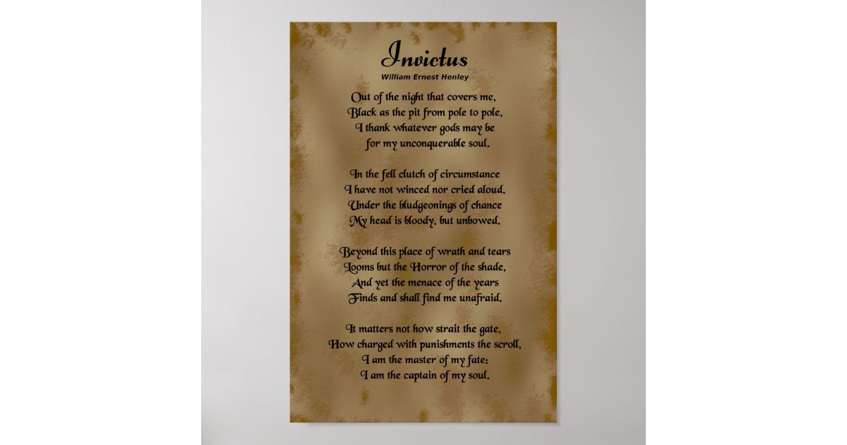 Invictus Poster | Zazzle