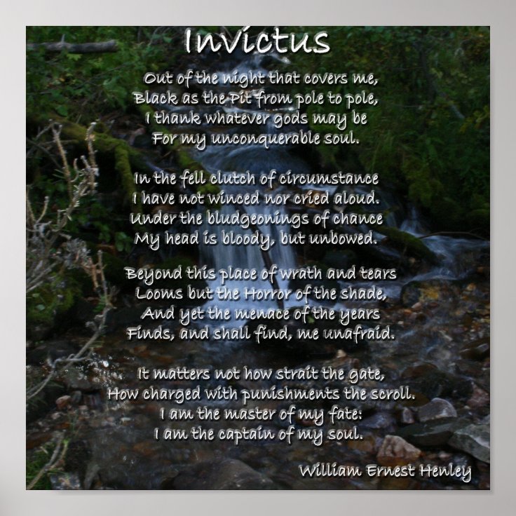 Invictus Poster | Zazzle