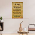 "Invictus", Victorian poem on parchment Poster | Zazzle