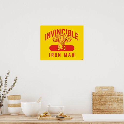 Invincible Iron Man Collegiate 63 Badge Poster | Zazzle
