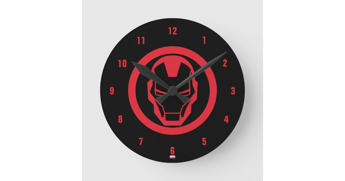 Invincible Iron Man Round Clock | Zazzle