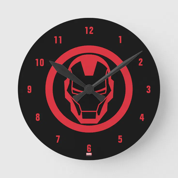 Invincible Iron Man Round Clock | Zazzle