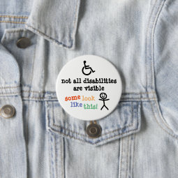 Invisible Disability Badge Pinback Button | Zazzle