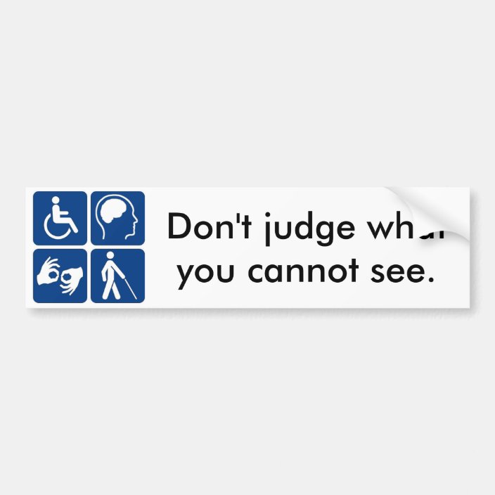 Invisible Disability Bumper Sticker | Zazzle.com