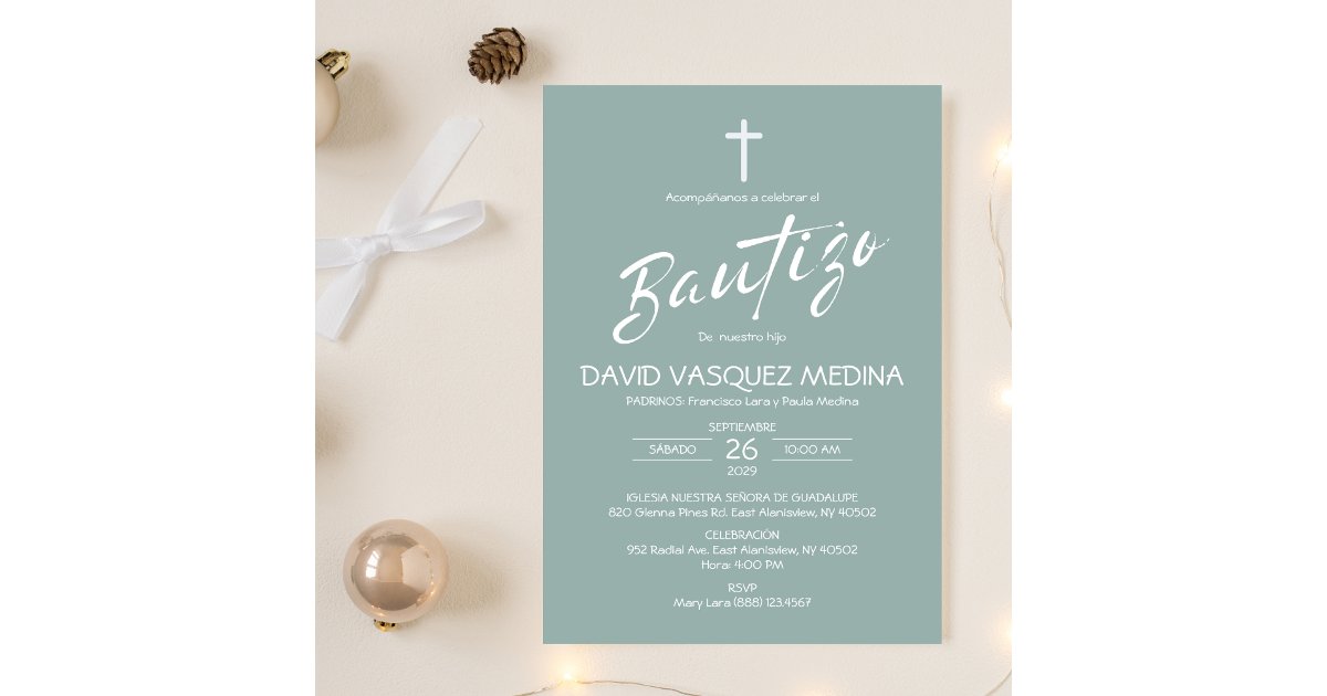 Invitacion Bautizo Simple Pastel Colors Baptism Invitation | Zazzle