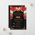 Invitacion Charro Invitation, Red, Black and Gold Announcement | Zazzle