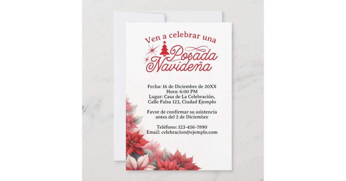 Invitación Mexican Posada Navideña Spanish Invitation | Zazzle