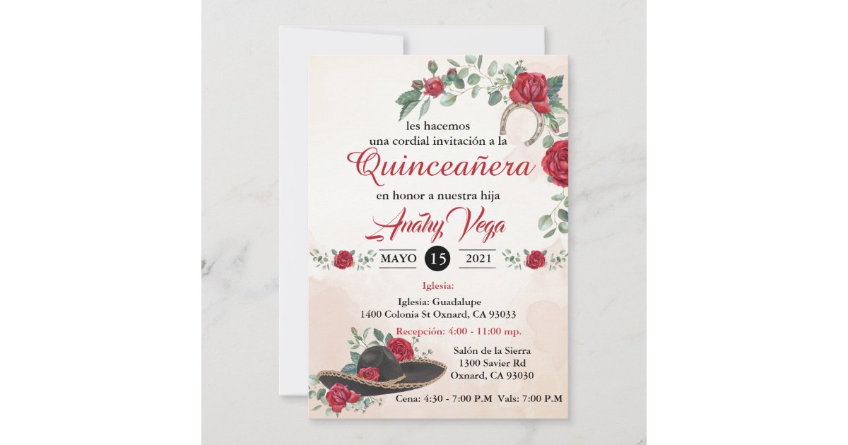 Invitación QUINCEANERA Mariachi Charra Rustic Char Invitation | Zazzle