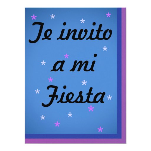 Invitación - Te invito a mi Fiesta Personalized Invites | Zazzle