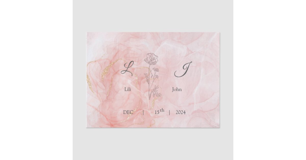 invitation card tissue paper | Zazzle