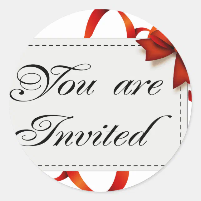 Invitation card >> You Are Invited Classic Round Sticker | Zazzle