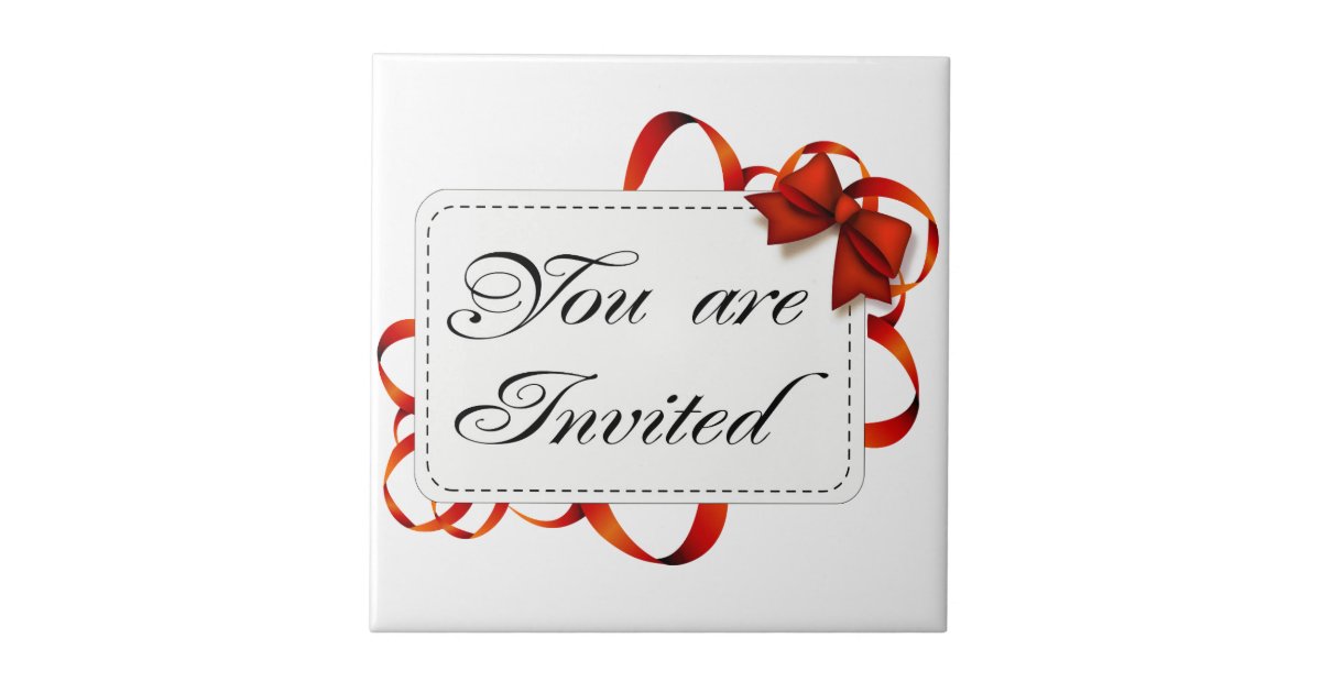Invitation card >> You Are Invited Tile | Zazzle
