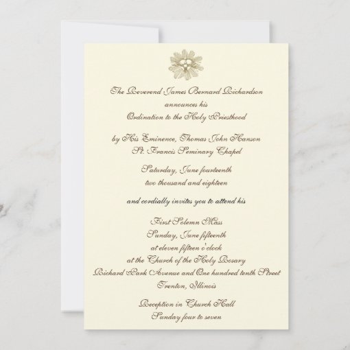 Invitation Catholic Ordination to Holy Priesthood | Zazzle