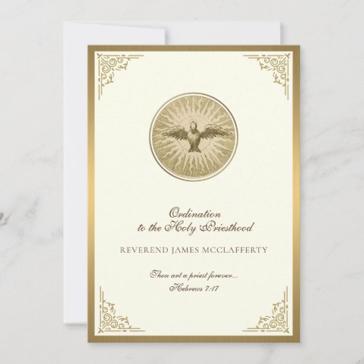 Invitation Catholic Ordination to Holy Priesthood | Zazzle