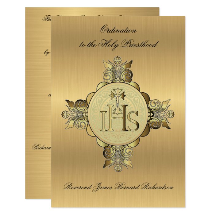 Invitation Catholic Ordination to Holy Priesthood | Zazzle.com