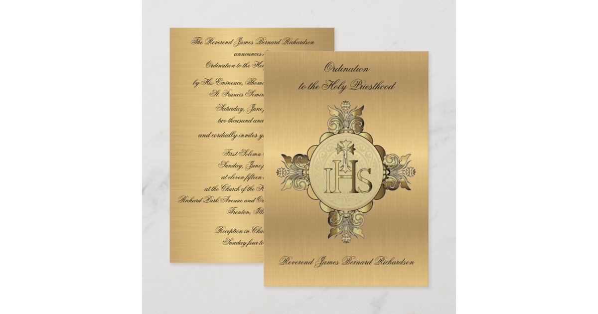 Invitation Catholic Ordination to Holy Priesthood | Zazzle