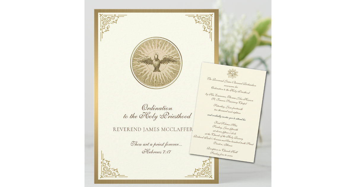 Invitation Catholic Ordination to Holy Priesthood | Zazzle