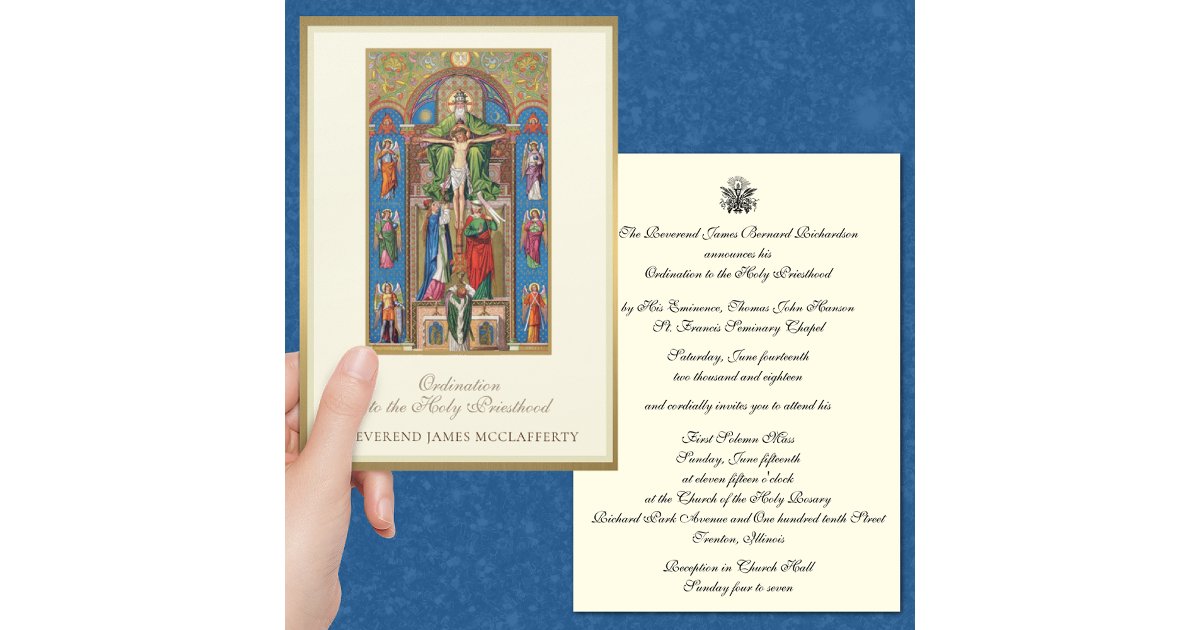 Invitation Catholic Ordination to Holy Priesthood | Zazzle