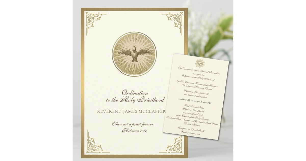Invitation Catholic Ordination to Holy Priesthood | Zazzle