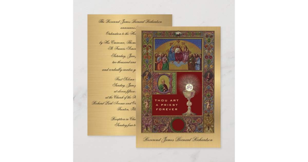 Invitation Catholic Ordination to Holy Priesthood | Zazzle