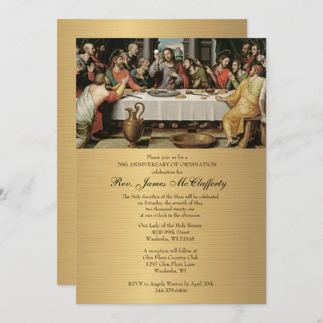 Invitation Catholic Priest Ordination Anniversary | Zazzle