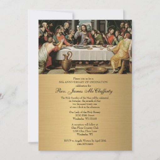 Invitation Catholic Priest Ordination Anniversary | Zazzle