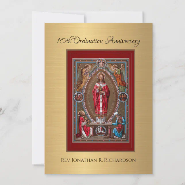 Invitation Catholic Priest Ordination Anniversary | Zazzle